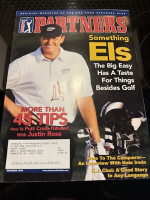 ERNIE ELS SIGNED Autograph GOLF MAGAZINE PGA Partners | eBay