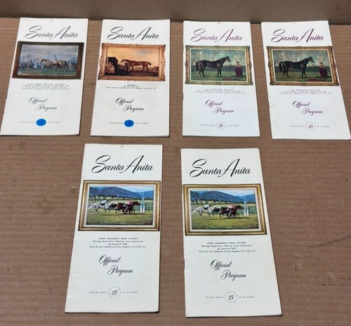 1964-1967 Santa Anita Horse Racing Programs California Memorabilia 6 ...