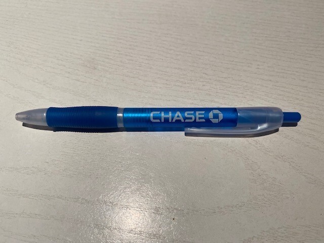 5 PENS CHASE BANK LOGO BALLPOINT PEN JP MORGAN MEMORABILIA BLACK COLOR ...