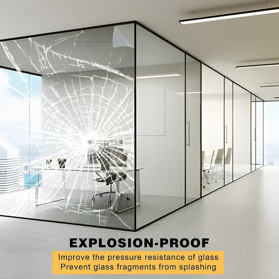 4mil Security Window Film, Shatterproof Film, Transparent Self-adhesive ...