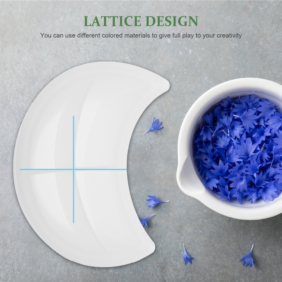 1pc Silicone Casting Epoxy Mold DIY Creative Plate Mold Moon Design ...
