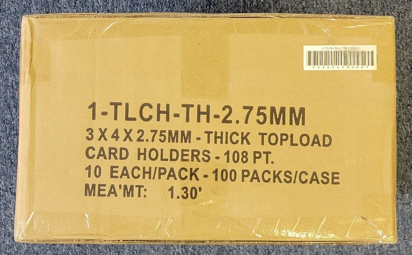 BCW Sealed Case 1000 3x4 Standard Topload Toploader Holders - Free ...