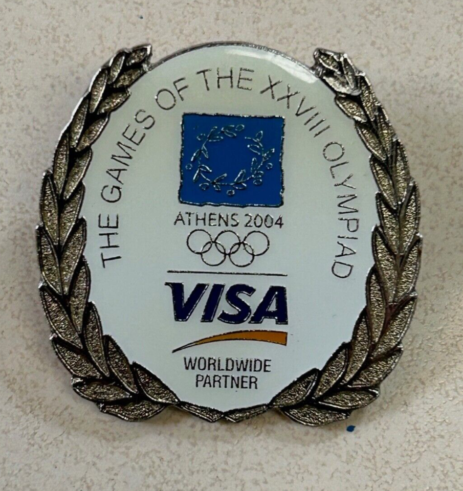 Olympic Pin - VISA - Athens - 2004 - New | eBay