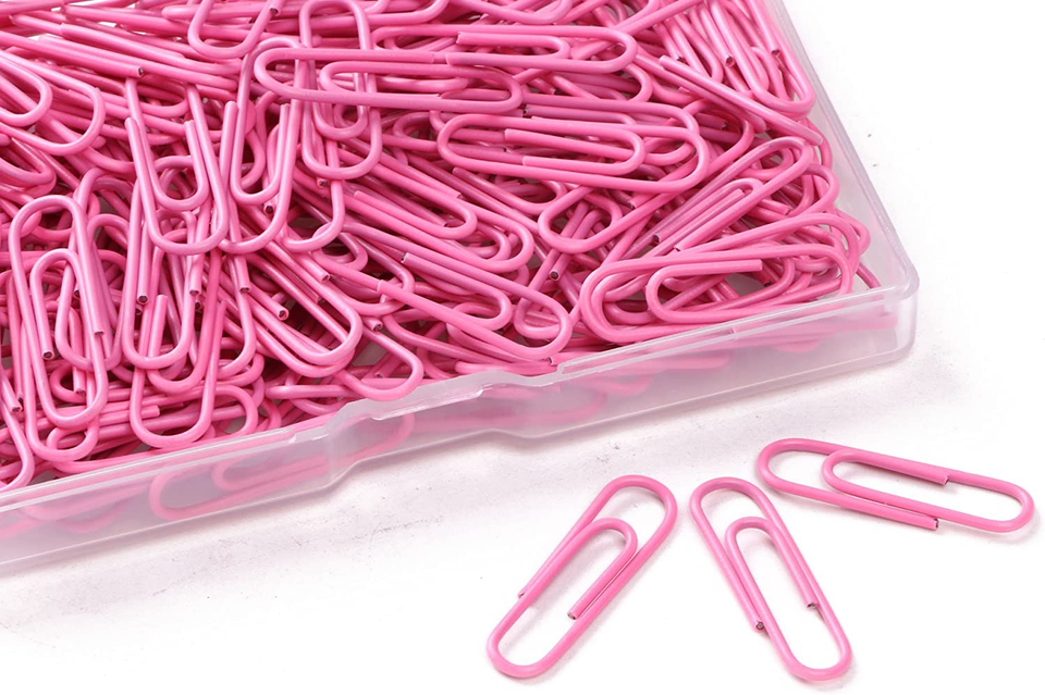 180PCS Colored Paperclips Metal Bookmark Memo Note Paper Clip, 28Mm ...