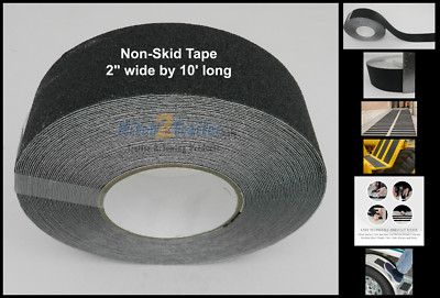 2" x 10' Non Skid Tape Black Roll Safety Anti Slip Sticker Grip Safe ...