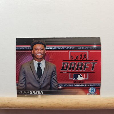 2022 Bowman Draft Baseball Elijah Green Chrome 2002 Draft insert card ...