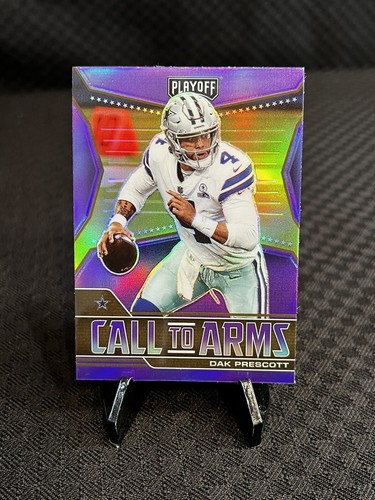 2021 Playoff NFL Dak Prescott Purple Prizm Call to Arms CA-DPR Dallas ...