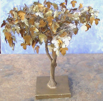 Vintage Twisted Wire copper Trident Maple Bonsai Tree Taiwan 10"Tall | eBay