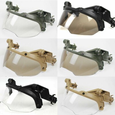 Tactical Helmet Rail Mount Visor Flip Up Goggles for Fast Mich Helmet ...