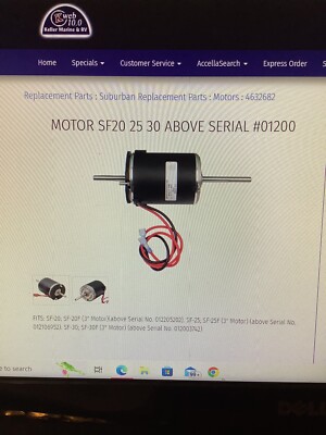 Suburban 232682 SF Series Furnace Replacement Blower Motor SAME DAY ...
