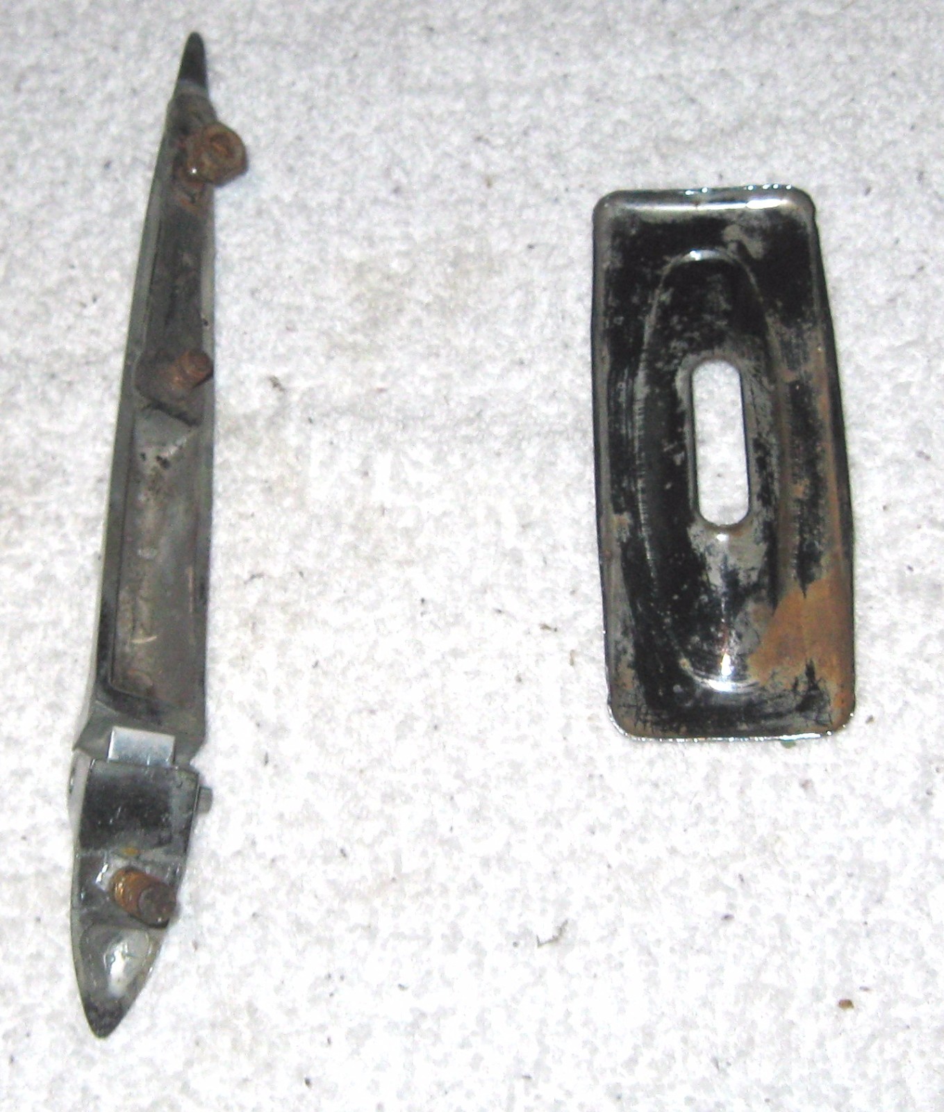 Morris Minor (?) Hood or Trunk Boot Hinge Chrome & Escutcheon 1960 ...