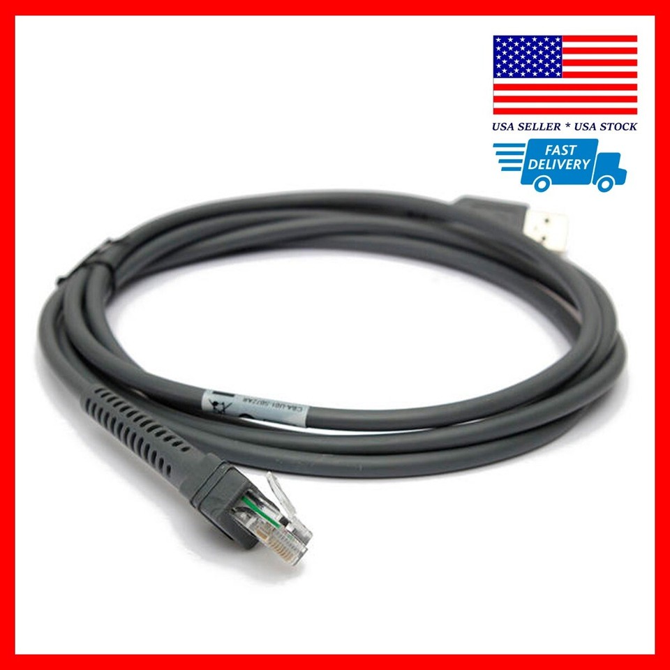 10 Pack USB cable for Symbol Motorola Barcode Scanner 7FT 2M Fast ...
