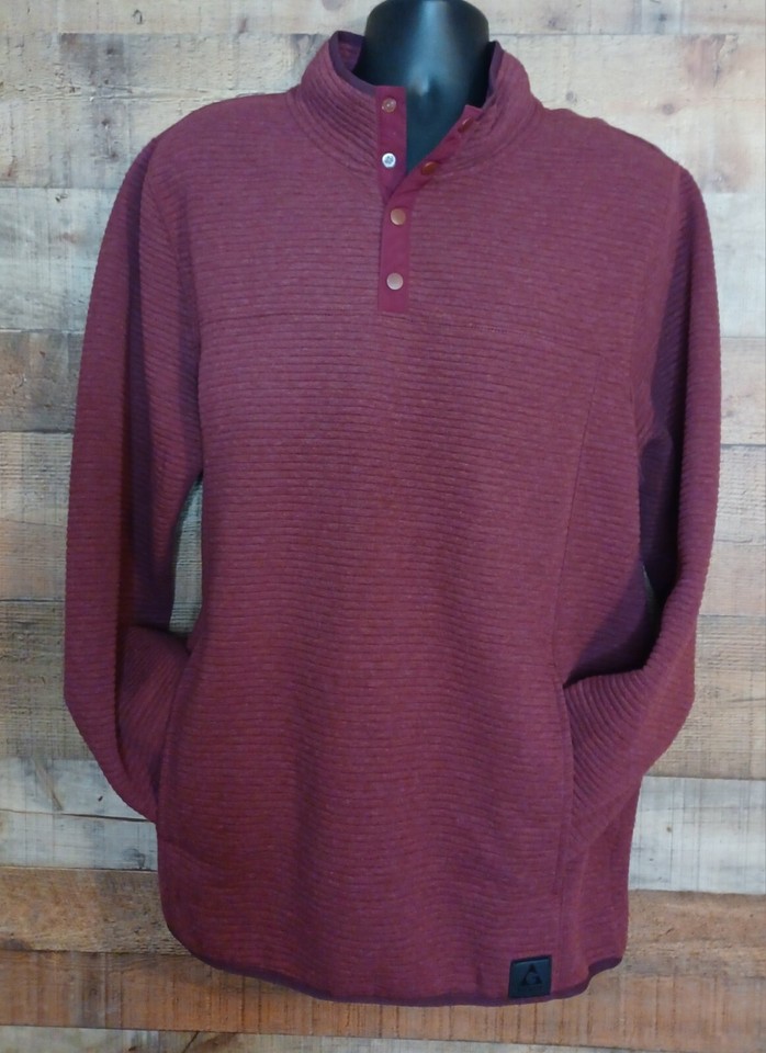 GERRY OTTOMAN 1/4 SNAP FRONT PULLOVER MAROON SWEATER (MEN'S SIZE XXL ...