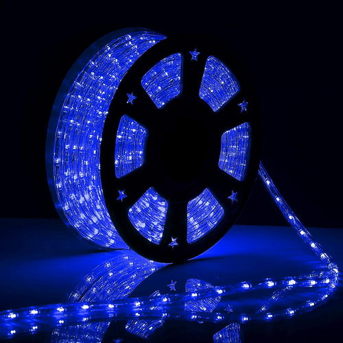 100Ft Blue Rope Lights Outdoor, 110V Cuttable Outdoor String Lights ...