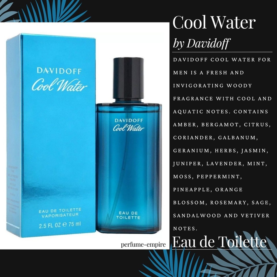 COOL WATER by Davidoff cologne for men EDT 2.5 oz New in Box ...