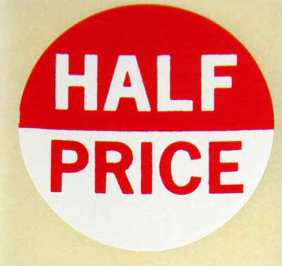 Half Price Labels (Stickers). Choice of Size and Quantity | eBay UK