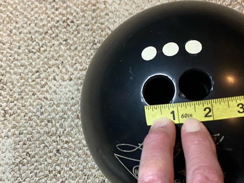 Vintage Amf Amflite Magic Line 15 lbs 13.4 ozs Bowling Ball Black 3 Dot ...