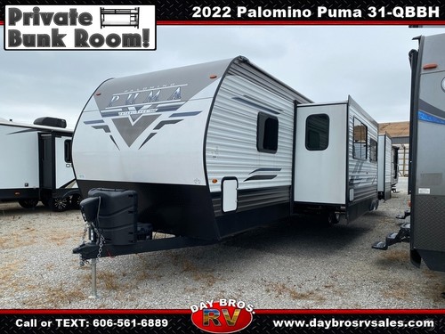 22 Palomino Puma 31QBBH Lite Travel Trailer Towable RV Camper Bunkhouse ...