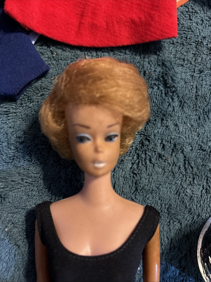 1963 Vintage Barbie Bubble Side Cut, Doll Trunk with Dolls, 60s Tagged ...