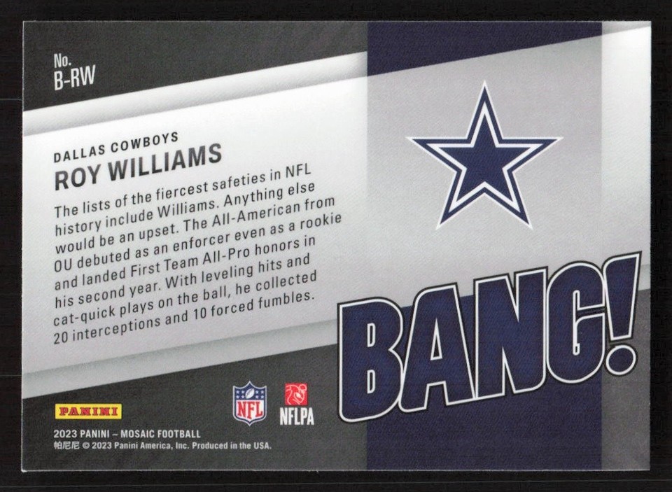 2023 Panini Mosaic Roy Williams Bang! #B-RW Card | eBay
