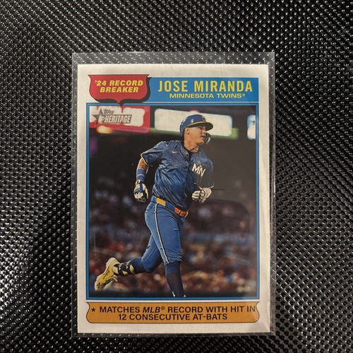 2025 Topps Heritage Baseball #4 Jose Miranda, Minnesota Twins – Record ...