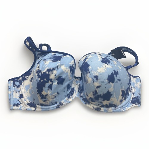 Avenue Plus Size Contour Balconet Bra - Underwire - Navy Tie Dye - 42DD ...
