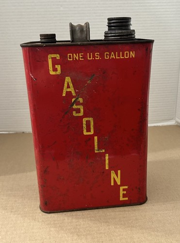 Vintage Red Gasoline Can 1 US Gallon Gas Oil Garage Decor | eBay