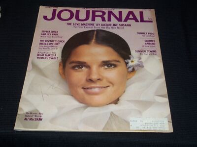 1969 JUNE LADIES' HOME JOURNAL MAGAZINE - ALI MACGRAW FRONT COVER - E ...