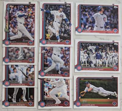 2025 Topps Series 1 Baseball Team Set 10 Cards Chicago Cubs PCA Pete ...