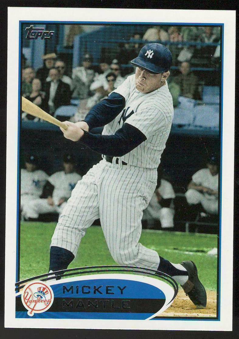 MICKEY MANTLE 2012 Topps #7 Base Card New York Yankees HOF MVP 3B/3B ...