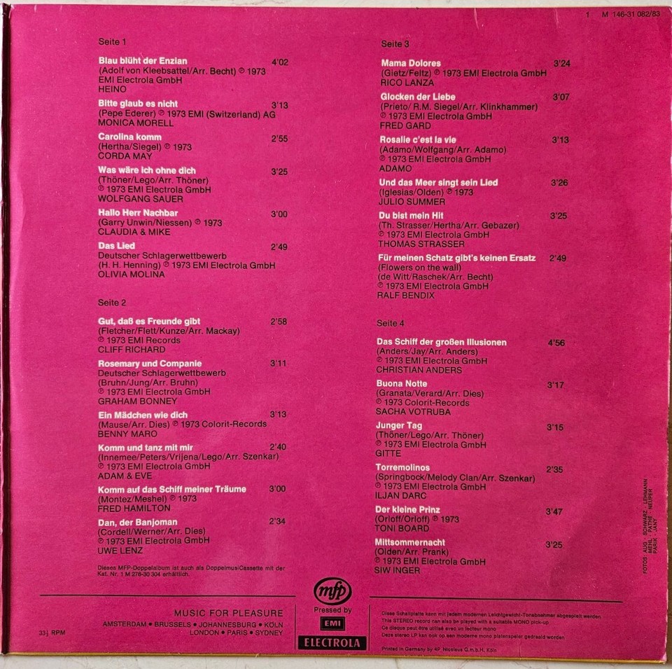 Die Grosse Star Parade 2 - Various - DLP - 1973 - MFP | eBay