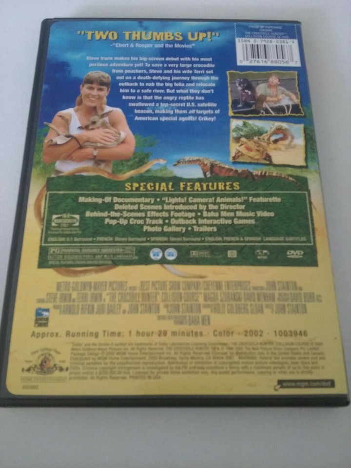 The Crocodile Hunter: Collision Course (DVD, 2002) WS 27616880567 | eBay