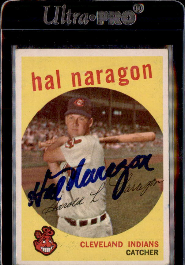 Hal Naragon Cleveland Indians 1959 Topps #376 Signed Baseball Card ...