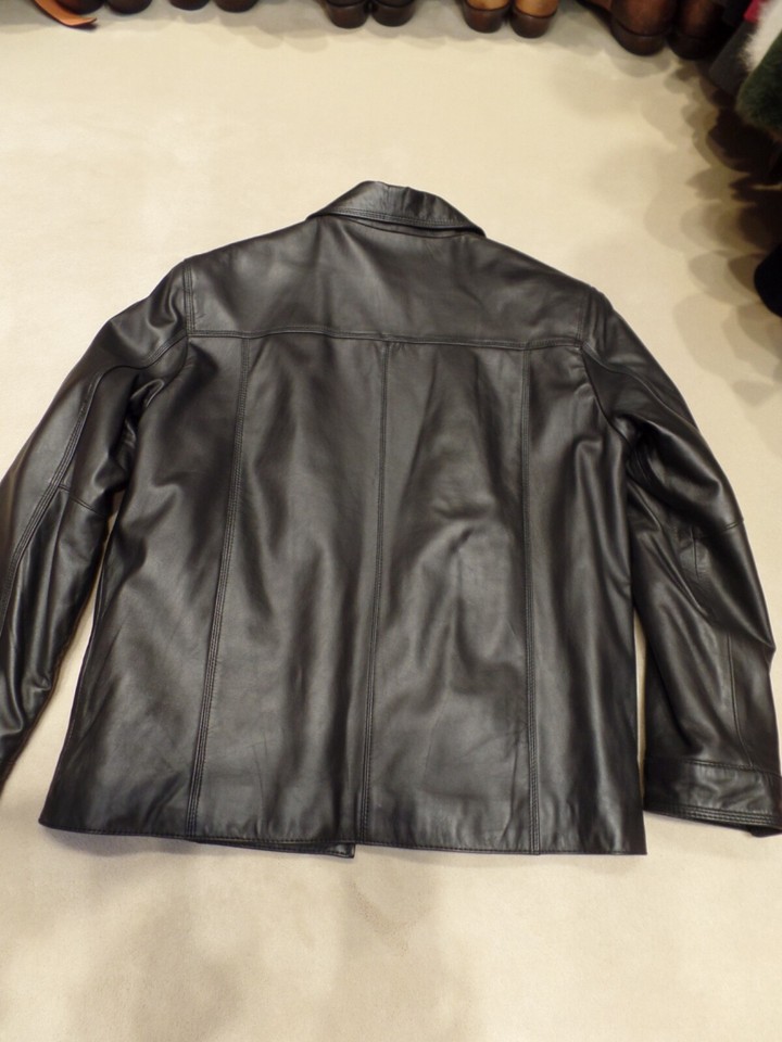 Mens Marc New York Andrew Marc Very Soft Black Leather Jacket L | eBay