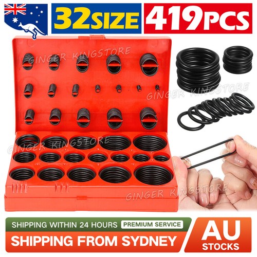 419 PCS Rubber O Ring Kit Metric Grommet Seal Plumbing Garage O-Ring ...