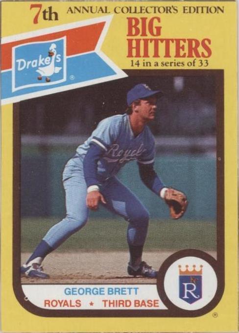 1987 Drake's Big Hitters/Super Pitchers - George Brett #14 for sale ...