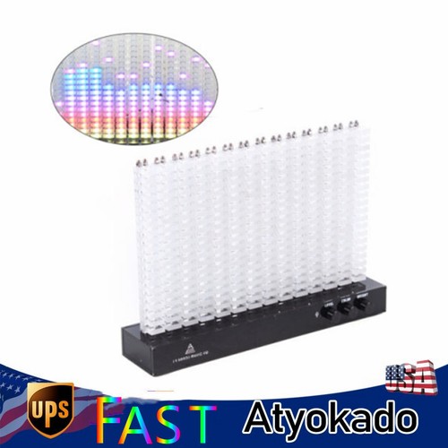 LED Music Spectrum Display Analyzer Stereo Audio Level Indicator 14 ...