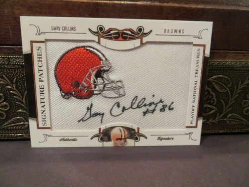 National Treasures Signature Patches Autograph Browns Gary Collins 04/ ...