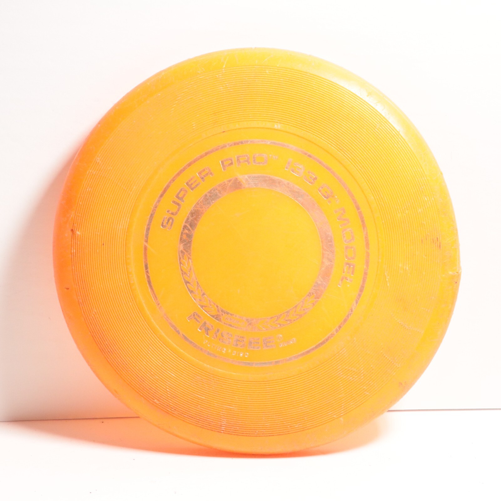 WHAM-O Vtg 1980 SUPER PRO 133 G MODEL Frisbee Flying Disc 9-7/8" ORANGE ...