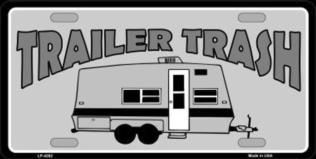 Trailer Trash Metal Novelty License Plate Frame Tag Sign Car Truck Wall ...