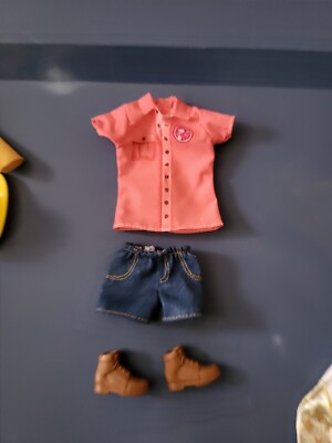 Lot of Fashion doll vet veterinarian Barbie outfit with boots pink top ...