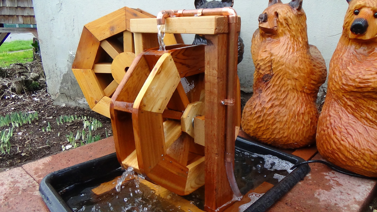 Water Wheel, Pond and Pump fountain feature spitter liner christmas ...