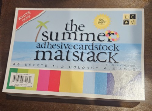 DCWV 48 sheets adhesive cardstock matstack 4.5x6.5 the Summer | eBay