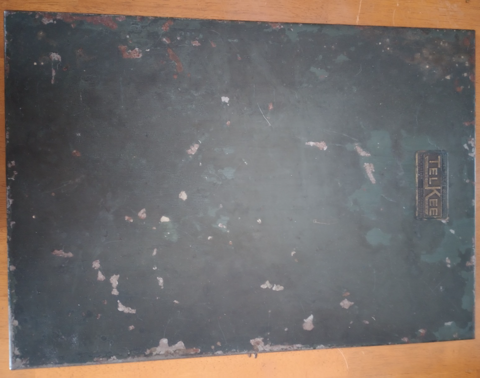 Antique Metal TelKee Key Lock Box Wall Safe Vintage Industrial Factory ...