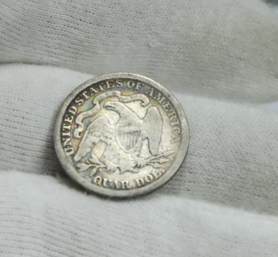 1891 US Seated Quarter 25c VG (Cleaned) | eBay