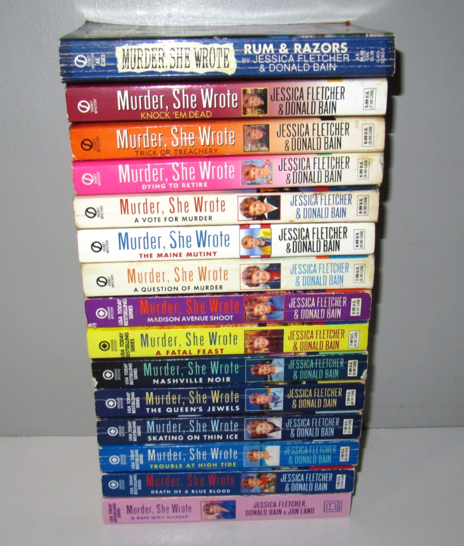 Lot of 15 Murder She Wrote books PB Donald Bain, Jessica Fletcher ...