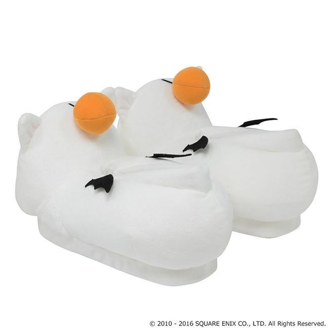 Final Fantasy XIV Moogle Slippers Plush Polyester EVA Size 24-26cm New ...