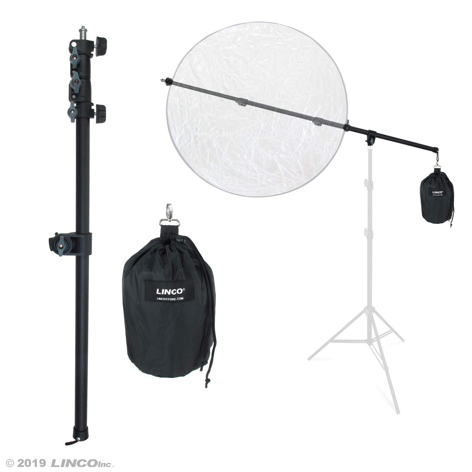 Lincostore Photography Video Studio Boom Arm with Reflector Holder and ...