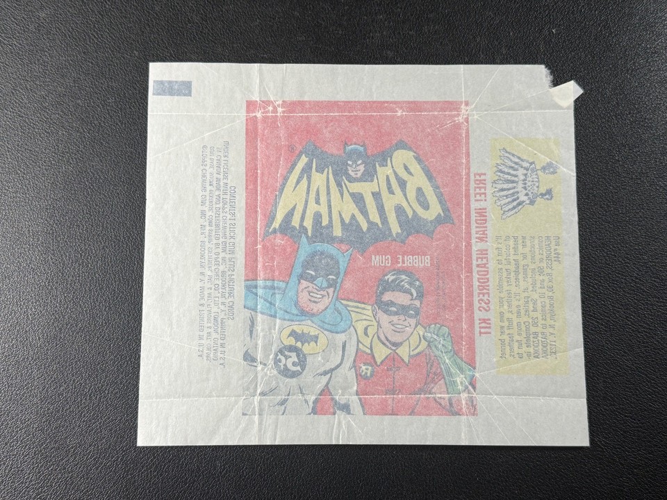 1966 TOPPS BATMAN TRADING CARD WAX PACK WRAPPER INDIAN HEADRESS (A) | eBay