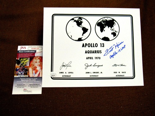 FRED HAISE APOLLO 13 LMP NASA ASTRONAUT SIGNED AUTO AQUARIUS 1970 PHOTO JSA | eBay